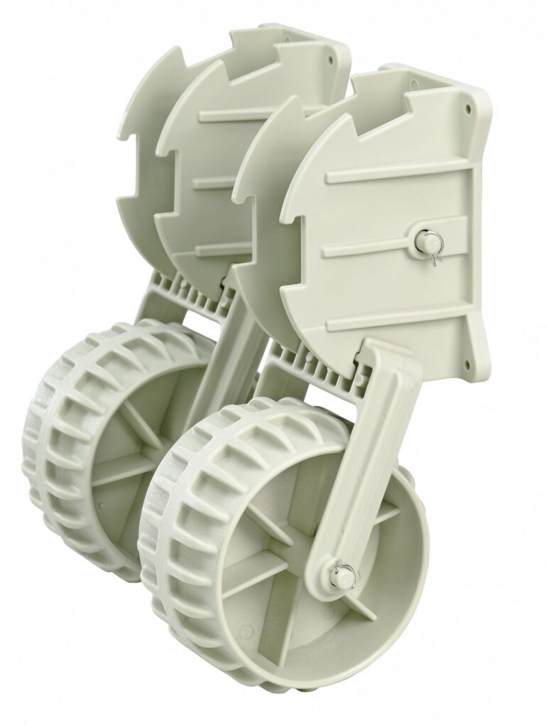 Plastic retractable wheels – Alex Marine